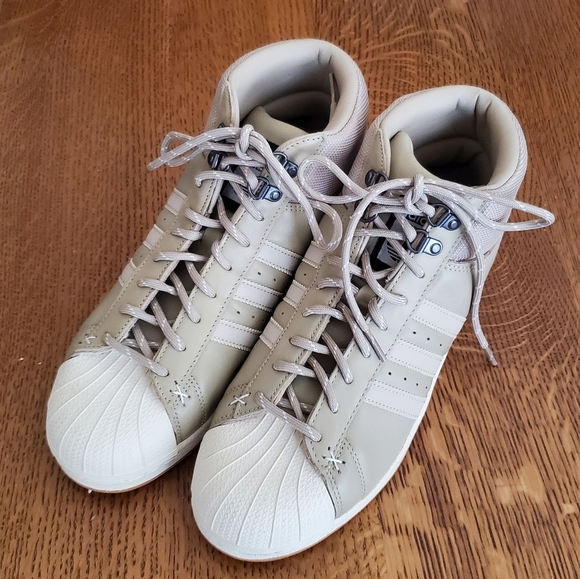 adidas | Shoes | Adidas La Marquee Pro Model Vintage Hi Tops In Khaki ...